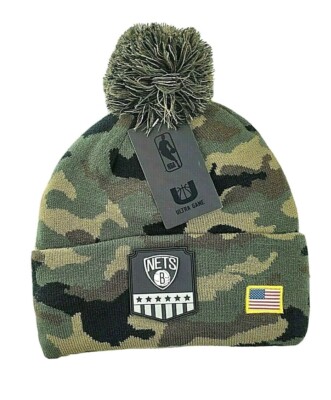 NBA Ultra Game New Jersey Nets Camo Cuffed Winter Hat Cap Beanie ...