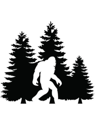 Bigfoot Sasquatch Forest Woods Vinyl Decal Sticker Window Toolbox Truck ...