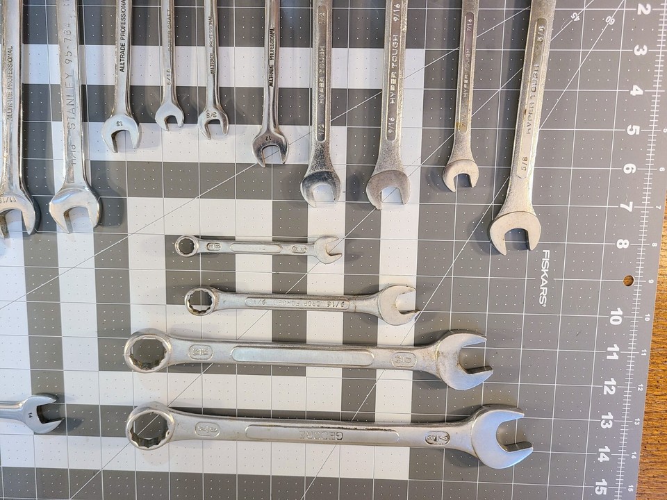 STANLEY, ALLTRADE, SAE/METRIC etc. Open-ended Combo Wrenches Lot, Pick ...