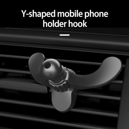 1Pc Black Car Vent Phone Mount,Y-Shaped Mobile Holder Clip,Round Air ...