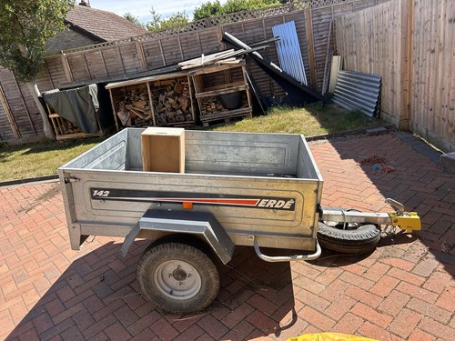 TRAILER Erde 142 tipping Trailor With a drop panel at rear and spare ...