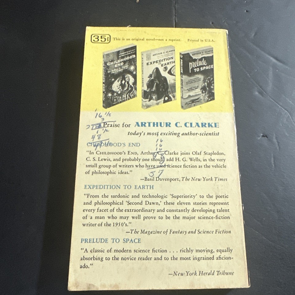 Earthlight by Arthur C Clarke 1955 Ballantine 1st Printing Paperback Vg ...