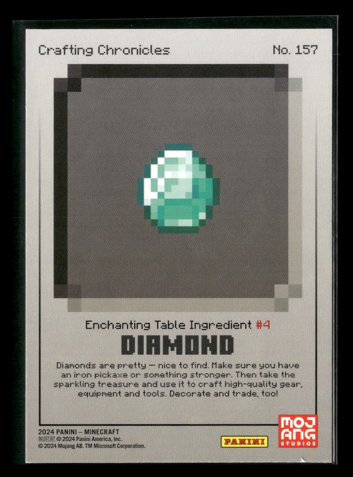 Diamond #157 Stone Parallel Crafting Chronicles 2024 Panini Minecraft ...