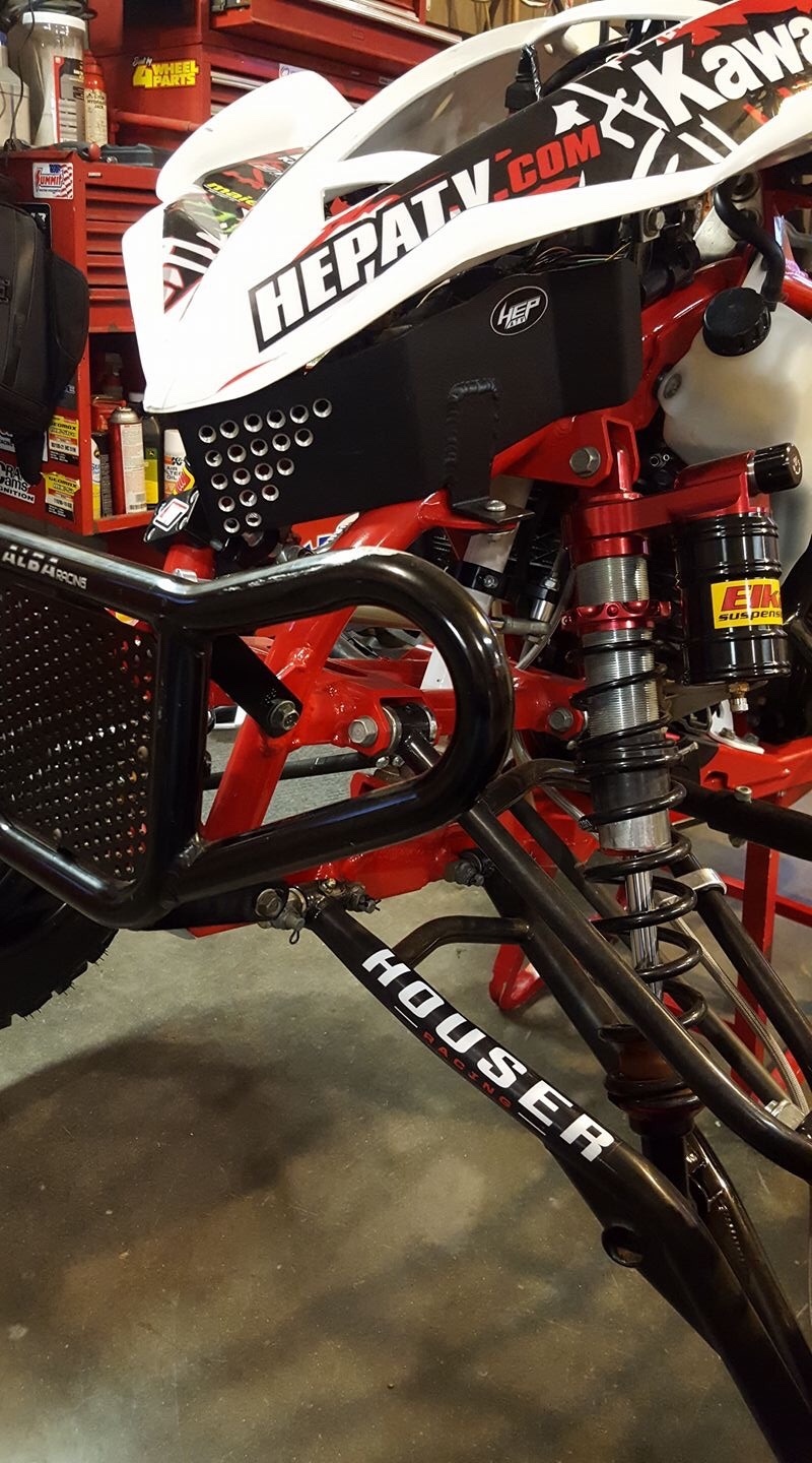 Kawasaki KFX 450 R HEPATV aluminum front nose guard - electronics ...