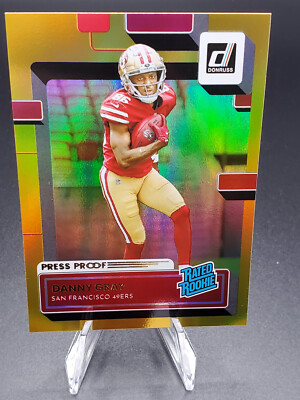 Danny Gray San Francisco 49ers 2022 Donruss Gold Holo Press Proof ...