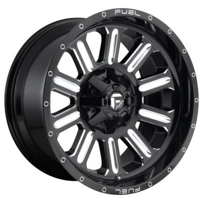 1 20 Inch Black Wheel Rim Fuel D620 Hardline 20x10 LIFTED Chevy GMC ...