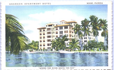Postcard FL Granada Aparment Hotel Miami Florida O11 | eBay
