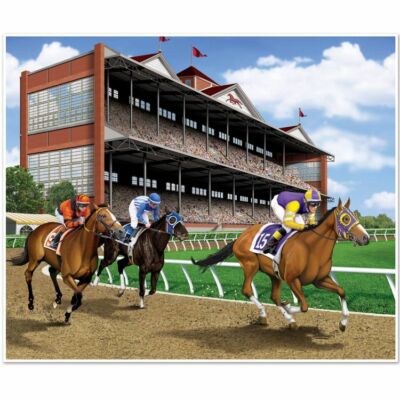 Horse Racing Insta Wall Mural Backdrop 5' x 6' Horse Birthday Party ...