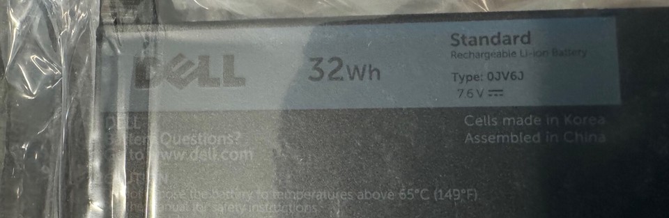 NEW OEM GENUINE 32WH PGYK5 DELL INSPIRON 3168 3162 3179 BATTERY 0JV6J ...