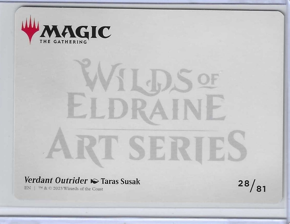 MTG Verdant Outrider Wilds OF Eldraine (WOE) Magic Art Series Taras ...