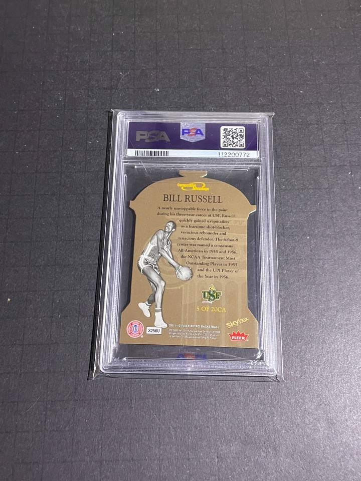 (PSA 9) 2011 Fleer Retro Bill Russell 1997 Competitive Advantage SSP ...
