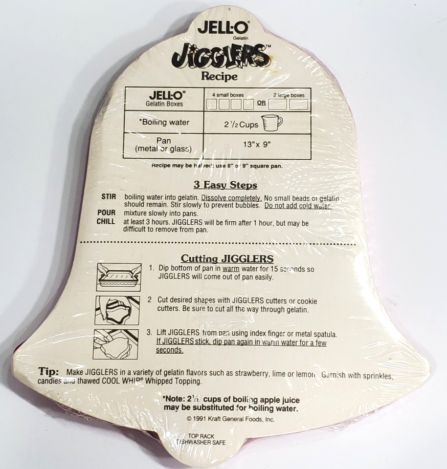 Christmas 1991 Jello Jiggler Molds NEW Tree Snowman 2Bells Reindeer ...