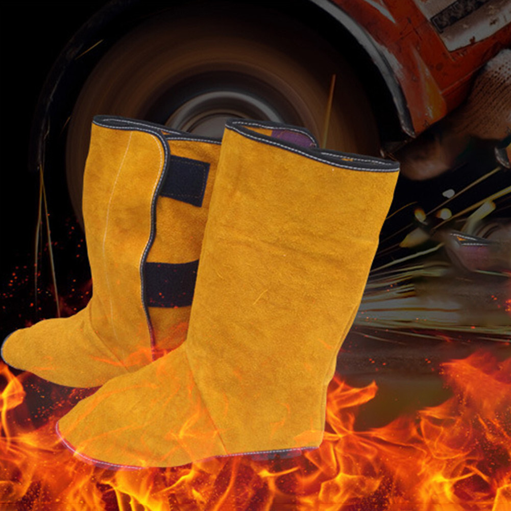 1 pair Welder Shoe Protector Fire Resistant Welding Boot and Shoes ...