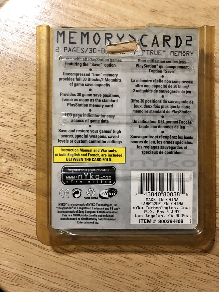 Nyko 2 Mb Memory Card Cartridge For PlayStation & PS One | eBay
