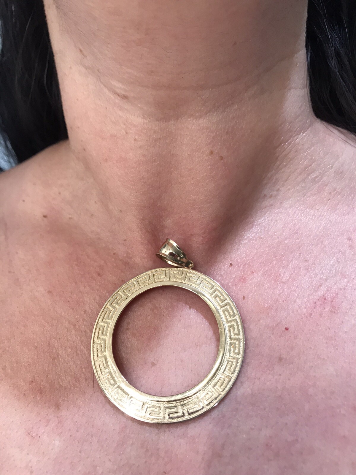 GOLd Bezel 50 pesos pendant 14k mexican centenario coin frame bisel ...