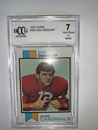 1973 Topps Football #322 DAN DIERDORF ROOKIE BCCG 7 | eBay