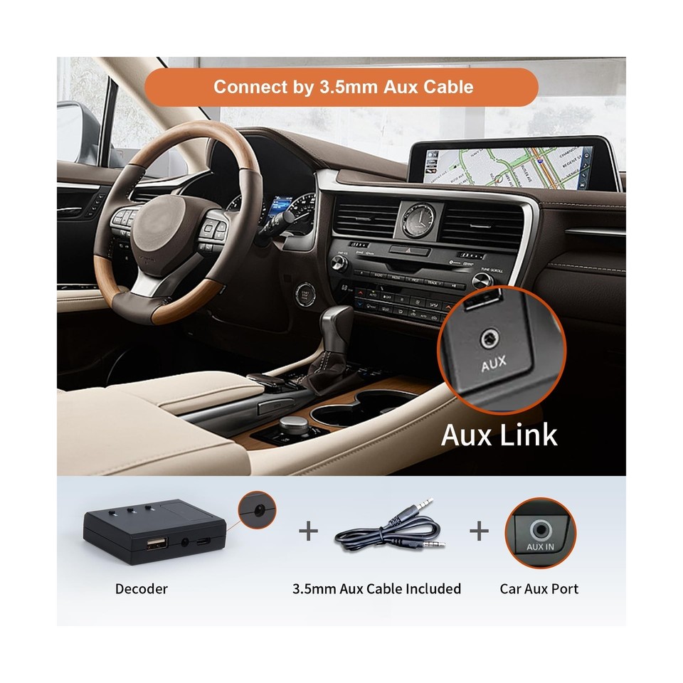 USB CD Player for Car with Upgrade Aux Input, External Portable Car CD ...