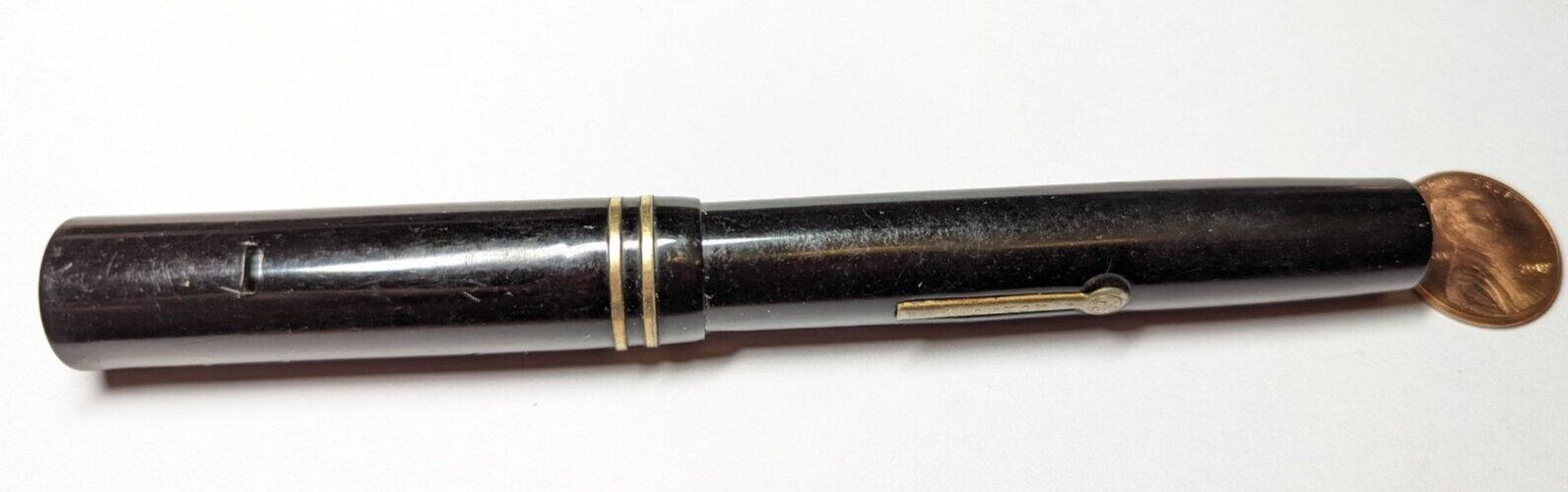 VINTAGE MORTON OVERSIZE BLACK FOUNTAIN PEN NEEDS NIB | eBay