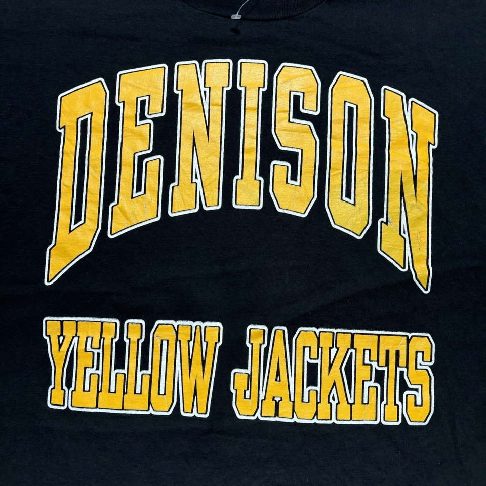 Vintage 90s University Of Denison Yellow Jackets College Spellout Shirt ...