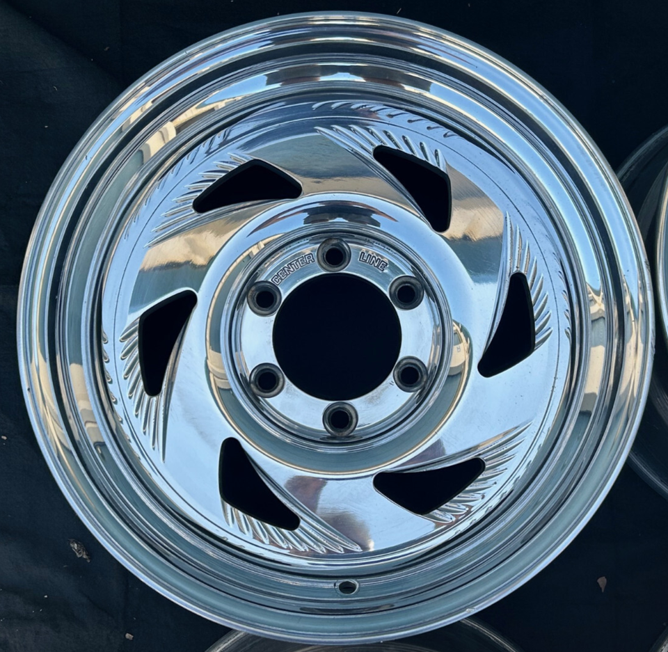 (4) 16.5" VINTAGE CENTERLINE BILLET APACHE POLISHED WHEELS 16.5x9.75 ...