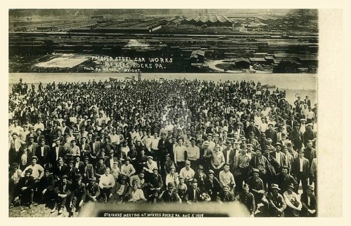 McKees Rocks PA Pressed Steel Car Works Strike 1909 RPPC Photo Postcard ...