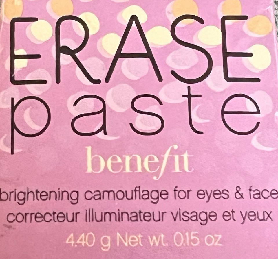 Benefit Cosmetics Erase Paste #2 brightening camouflage for eyes & face ...