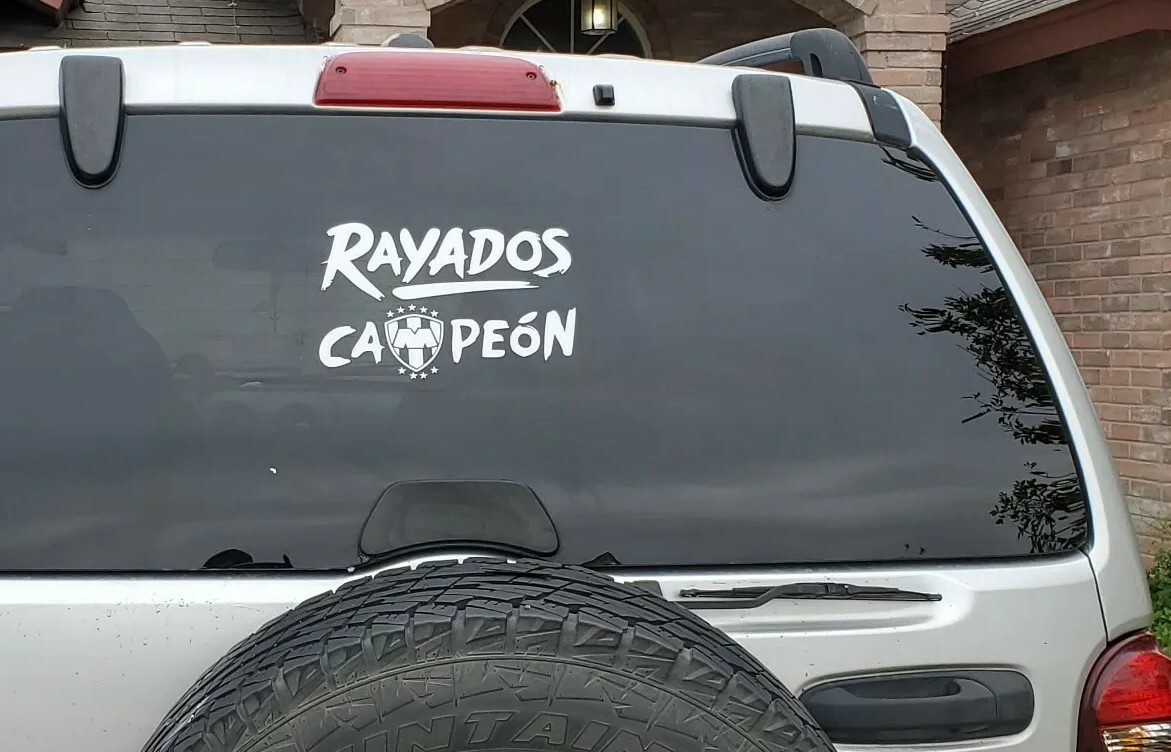 RAYADOS DE MONTERREY STICKER 10.25x 6.25" RAYADOS CAMPEON 9 ESTRELLAS ...