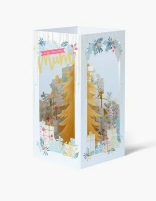 Paperchase Merry Christmas Mum 3D Card Pop Up Gold Tree | eBay UK