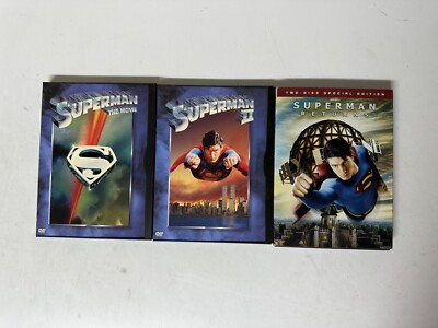 Vintage Superman Movie DVD Lot Christopher Reeve Gene Hackman I & II ...