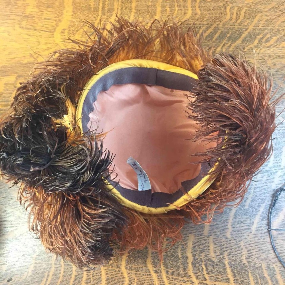 Vintage Hats by Lou Ella Ostrich Plume Feathers Brown/Rust Will Fit ...
