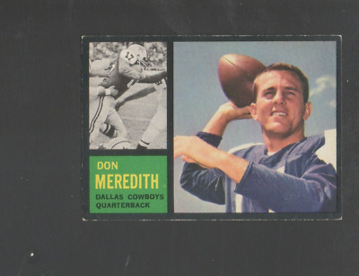 1962 Topps Football Card #39 Don Meredith-Dallas Cowboys Ex Card | eBay