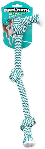 Mammoth Flossy Chews EXTRA FRESH 3 Knot Tug - Premium Cotton-Poly Yarn ...