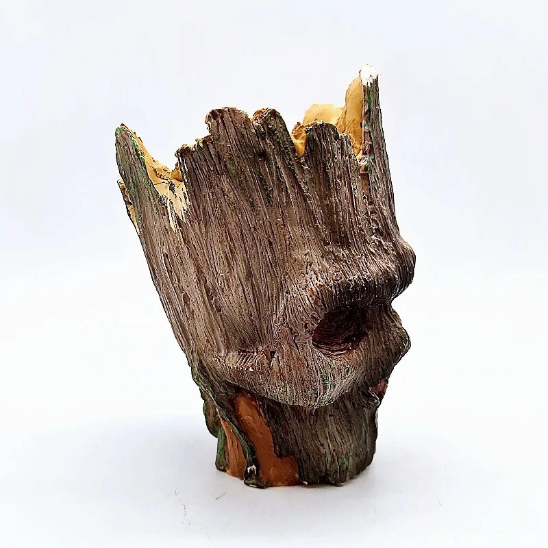 Tree Stump Face Pot Silicone Mold Vase Succulents Planter Resin Gypsum ...