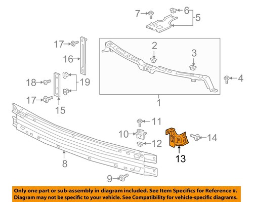GM OEM 18-23 Enclave Bumper Components-Outer Support 84387915 | eBay