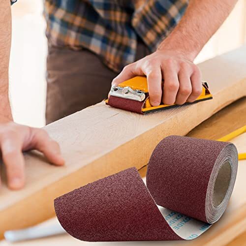 Emery Cloth Roll, 4.5 Inch Wide 32.8 Ft Long (Equals 1/4 Sheet 80 Grit ...