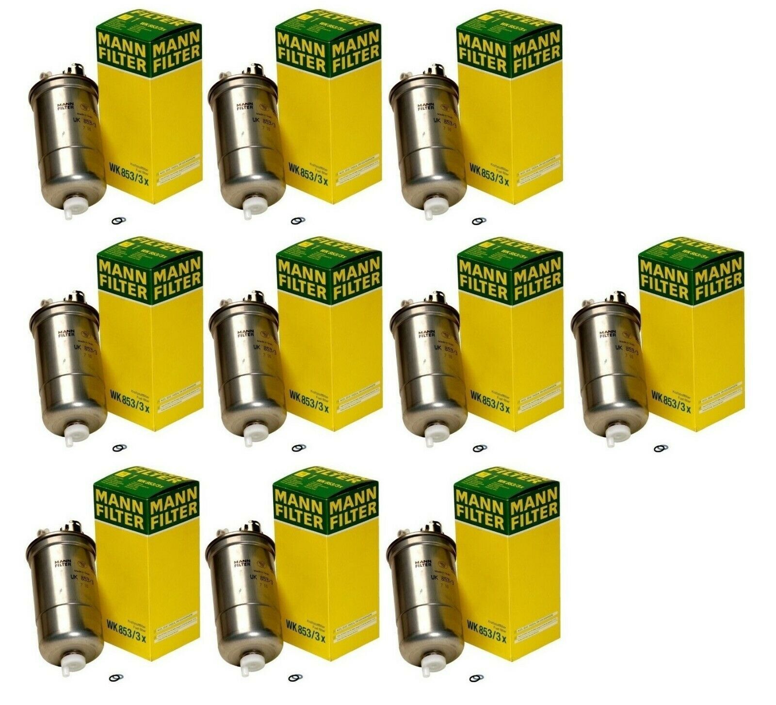 Mann Set of 10 Fuel Filters Mann for VW Passat Beetle Golf Jetta L4 ...
