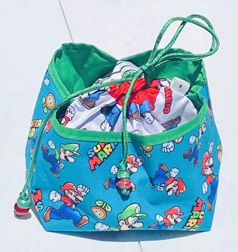 Handmade Custom Made Draw String Mario Brothers Fabric | eBay