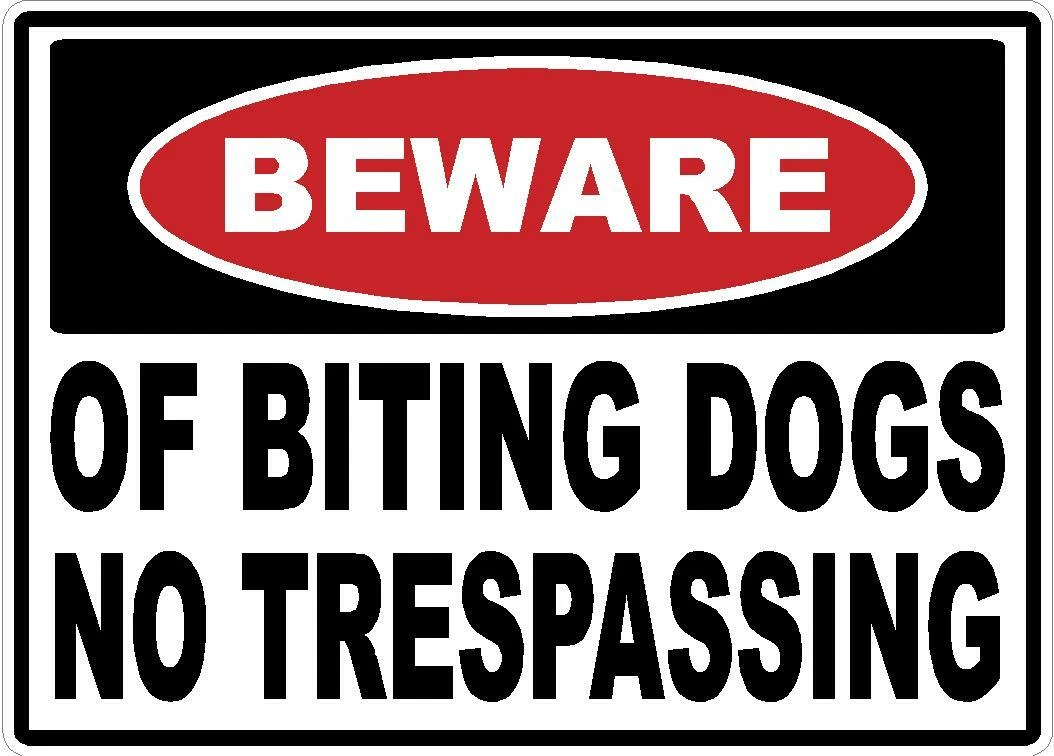 No Biting Sign