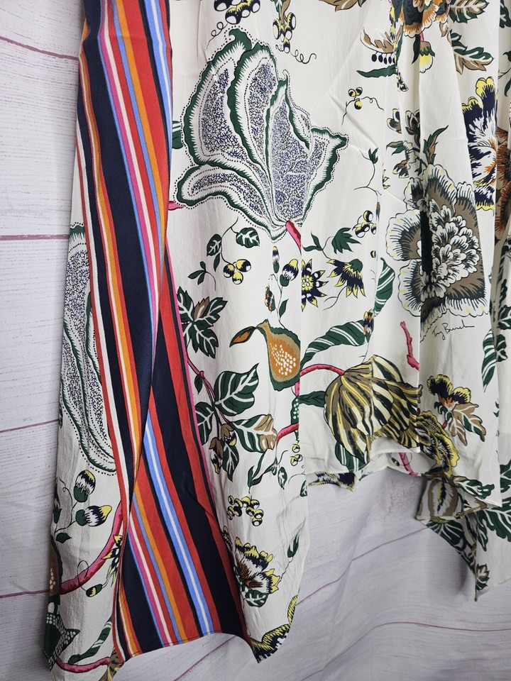 Tory Burch Marie Silk Midi Skirt Size 00 Happy Times Crepe De Chine ...