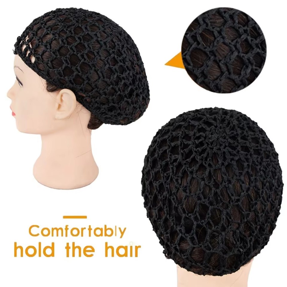 1PC Mesh Crochet Hair Net Snoods for Women, Soft Rayon Knit Crochet ...