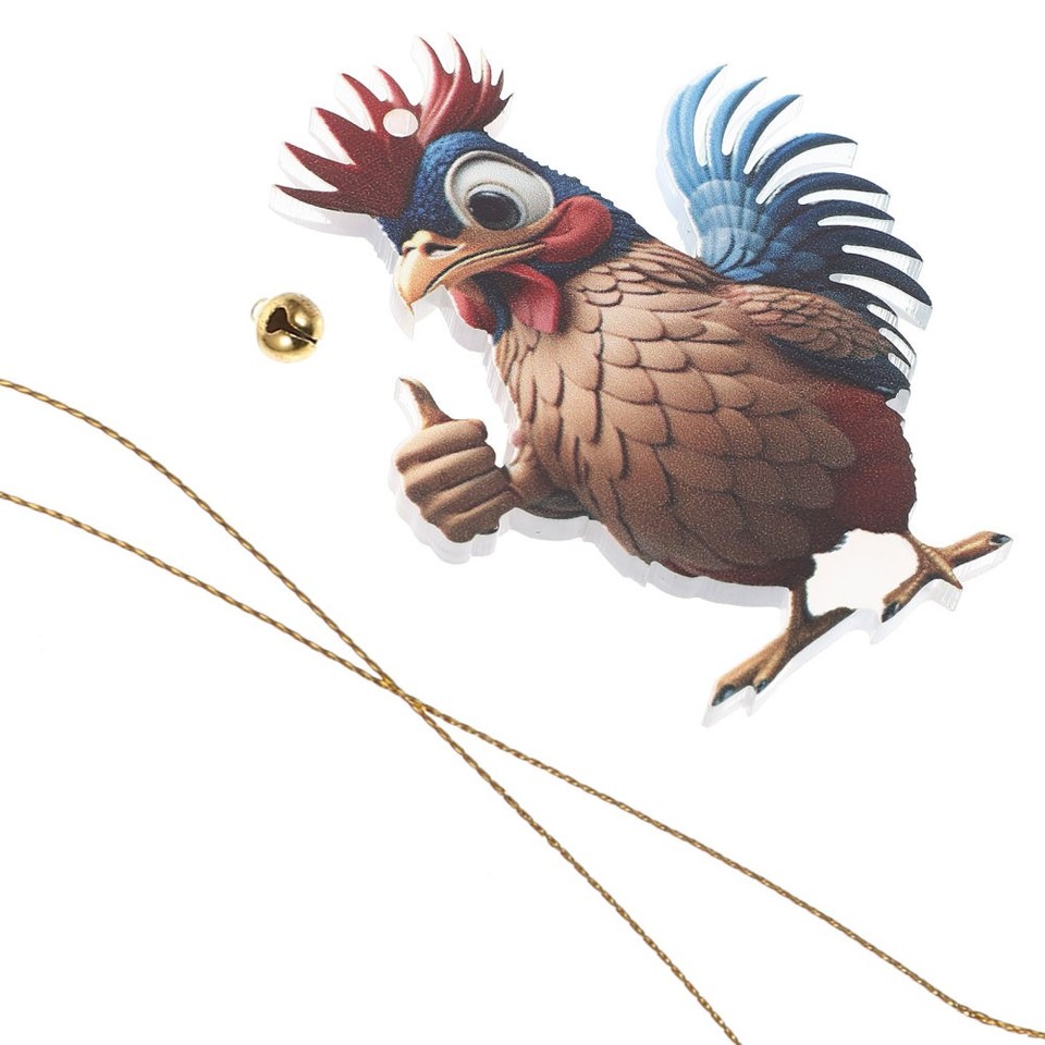Rooster Decor Decorative Ornament Pendant Chicken Ornaments for Tree ...