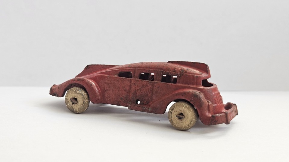 Vintage 1930's Hubley Futuristic Rocket Streamline Bus Red Vtg Rubber ...