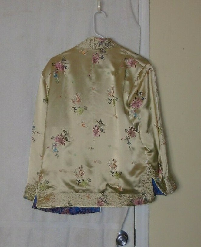 Beautiful Vintage reversible Silk Jacket Size Large ~ | eBay