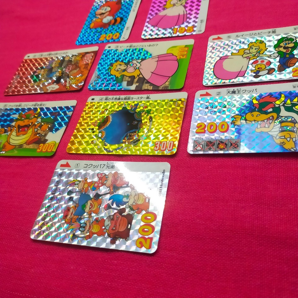 1989 Bandai Carddass Super Mario Bros 3 Prism Bowser Koopa Raccoon dog ...