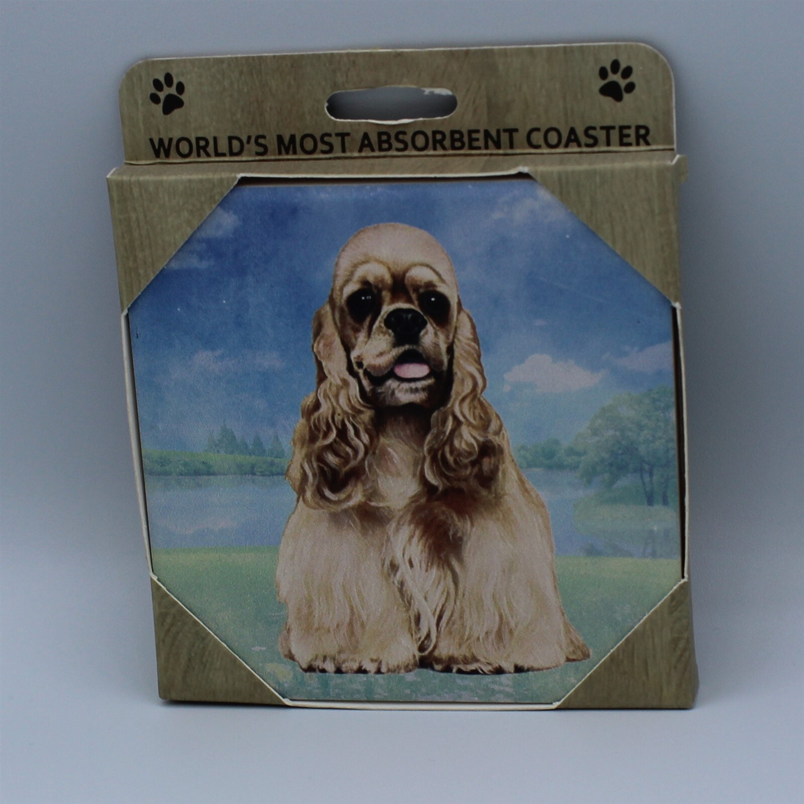 World's Most Absorbent Stone Coaster Cocker Spaniel Dog | eBay