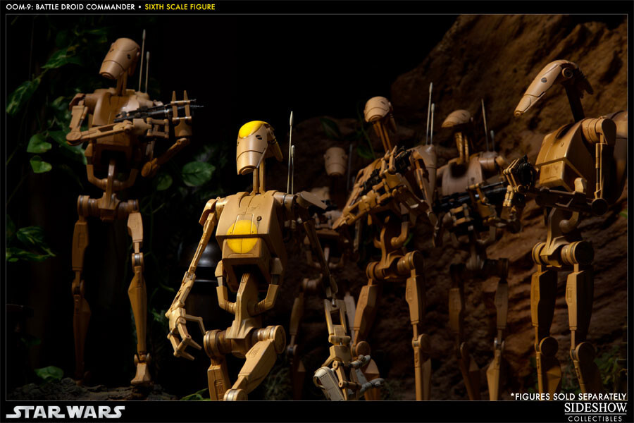 SIDESHOW STAR WARS OOM-9 BATTLE DROID COMMANDER 12" 1/6 FIGURE 2012 NEW ...