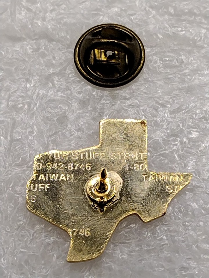 Vintage DFW Dallas Fort Worth Texas State Shaped Lapel/Hat Pin Souvenir ...