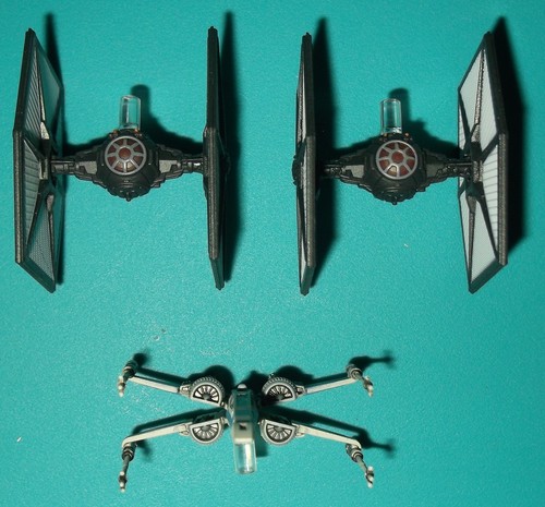 STAR WARS TIE FIGHTERS X-WING SMALL PLASTIC FIGURES FIRST ORDER ...