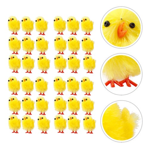 120 Mini Plush Chicken Figures with Nest for Easter Party Favors-QF | eBay