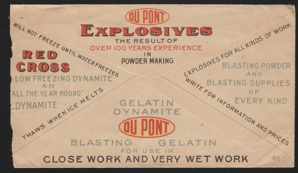 DuPont Explosives multicolor advertising cover engineer on front text ...